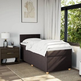 Box spring postel s matrací tmavě hnědá 80x200 cm textil 3286510