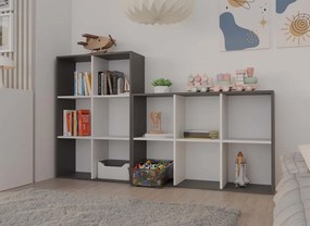 FALCO Regál Manja 2x3 antracit/bílá