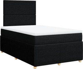 Box spring postel s matrací černá 120x190 cm textil 3291990