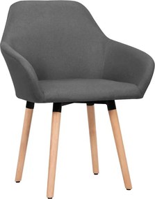 Jídelní židle 2 ks tmavě šedé textil 283460