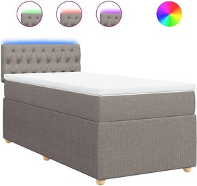 Box spring postel s matrací taupe 80x200 cm textil 3289594