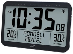 Nástěnné i stolní digitální LED hodiny RB9385 JVD řízené signálem 36cm