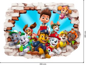 Samolepka na zeď "PAW Patrol" 80x60 cm