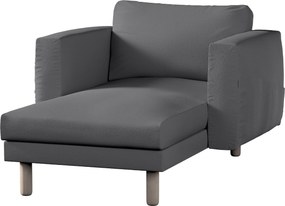 Potah na IKEA Norsborg šezlong s loketními opěrkami barva šedá látka pletený vzor