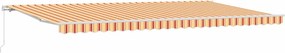 Stahovací markýza Žlutá a oranžová 600 × 300 cm 3331597