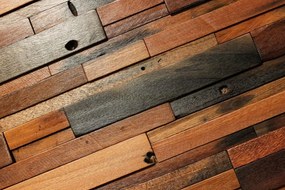 Dřevěná lodní mozaika - obkladový panel 600 x 300 x 8 - 10 mm (0,18 m²)