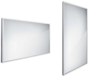 Nimco - Zrcadlo s LED osvětlením, 120x70 cm, hranaté, aluminium ZP 13006