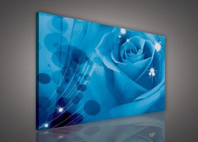 Postershop Obraz na plátně: Modrá růže (1) - 75x100 cm