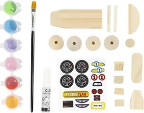 Creativ Company Závodní auto dřevěné / Kreativní sada / od 8 let