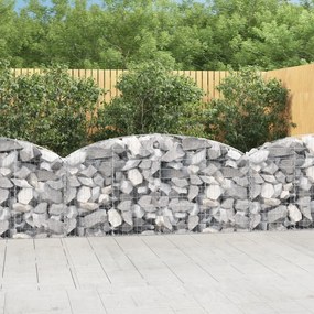 Klenutý gabionový koš 200 x 30 x 80/100 cm pozinkované železo 153464