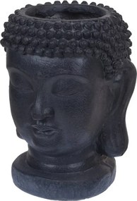 KERAMICKÝ KVĚTINÁČ BUDDY 26X35 CM TMAVĚŠEDÁ