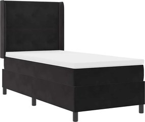 Postel s boxspringem s čelo Černá 80 x 200 cm samet 3341980