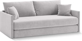 Světle šedá sametová rozkládací pohovka 209 cm Shannon – Cosmopolitan Design