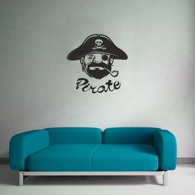 Samolepka na zeď - Pirát (60x57 cm) - PopyDesign