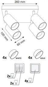 Bodové svítidlo MARIBEL 4xGU10/10W/230V bílá