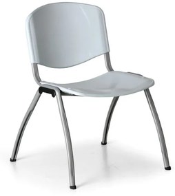 Plastová jídelní židle LIVORNO PLASTIC, šedá