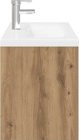 Umyvadlová skříňka s vestavěným umyvadlem dub artisan kompozit 3328910
