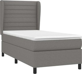 Box spring postel s matrací tmavě šedá 80 x 200 cm textil 3127998