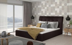 Čalouněná postel INGE - Monolith 29 - 200x200cm - Dřevo