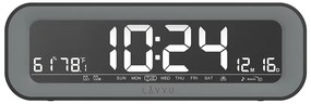 Černý digitální budík LAVVU SMART do sítě s rádiem LAD4010