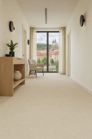 Lentex, PVC podlaha - lino Flexar PUR 603-05 béžová, na míru, šíře 2m,4m, béžová, bez podkladu, kancelář