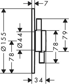 Hansgrohe DuoTurn S, baterie pod omítku pro 1 spotřebič, bílá matná, HAN-75618700