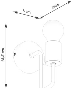 Sollux SL.1664 - Nástěnná lampa TIMBO 1xE27/15W/230V bílá/béžová/buk