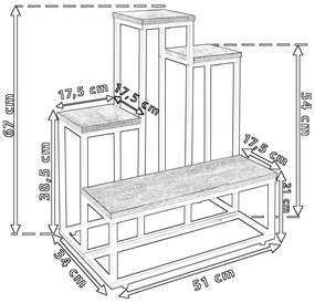 Stojan na květiny ANTIRES bílý mramor