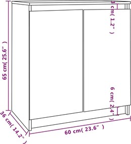 vidaXL Odkládací skříňka 60 x 36 x 65 cm masivní borové dřevo [833097] Barva: Přírodní