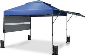 Costway Sun Shade Tent Pop-up Canopy Stan 300 × 537 × 270-290 cm, modrý