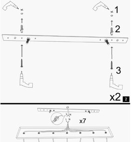 Lustr na lanku KEM 5xE27/40W/230V černá