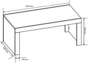 Konferenční stolek KLIO 120 cm burgund