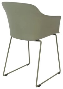 White Label Zelená plastová jídelní židle WLL TANGO