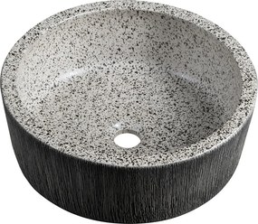 Sapho Sapho, PRIORI keramické umyvadlo na desku Ø 41 cm, granit, PI035