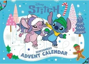 PYRAMID Adventní kalendář Lilo a Stitch / 24 okének / Papírenské potře