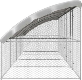 Psí kennel 4 ks Stříbrná 8 x 2 x 2 m Pozinkovaná ocel 3368327