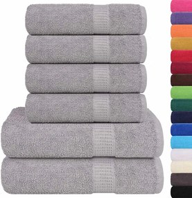 6dílná sada ručníků FROGN šedá 360 g/m² 137085