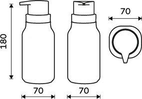 Nimco Dávkovač tekutého mýdla, pumpička plast Eni - ENB 31X-G-05