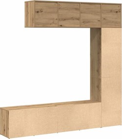 Knihovny 3 ks dub artisan kompozitní dřevo 3328550