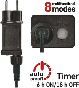 EMOS LED venkovní řetěz - kuličky 20m, multicolor, časovač D5AM23
