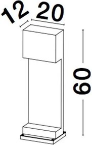 NV 9790022 Venkovní sloupkové svítidlo GRANTE šedý beton a hliník GU10 2x10W 100-240V bez žárovky IP65 - NOVA LUCE