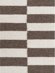 Bílý/hnědý oboustranný/ručně tkaný vlněný koberec 80x150 cm Vika – Hanse Home