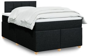 Box spring postel s matrací černá 120x190 cm textil 3286621