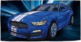 Sablio Ručník Mustang Modré pozadí - 70x140 cm