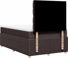 Box spring postel s matrací tmavě hnědá 120x200 cm textil 3292033