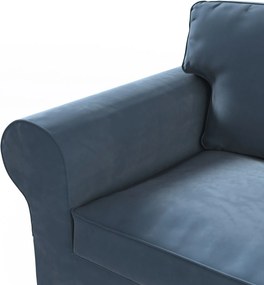 Potah na pohovku IKEA  Ektorp 3-místná, rozkládací STARÝ MODEL PIXBO barva modrá látka lesklé, sametová