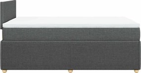 Box spring postel s matrací tmavě šedá 120x190 cm textil 3289689