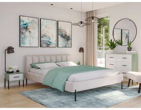 Čalouněná postel MILAN rozměr 140x200 cm Krémová