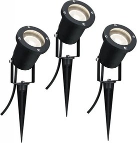 P 98897 Outdoor LED svítidlo - zápich do země IP44 3x3,5W GU10 černá - PAULMANN