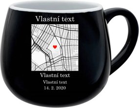 Personalizovaný keramický buclatý hrneček s mapou